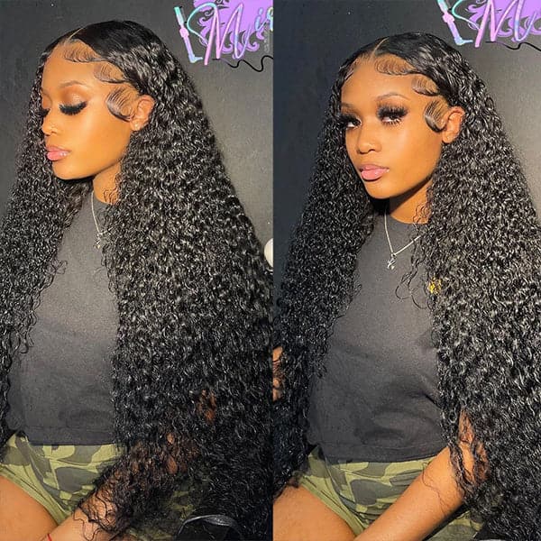 Alipop Deep Curly HD 13x6 Lace Front Wigs 150% Density Lace Wig Pre Pl ...